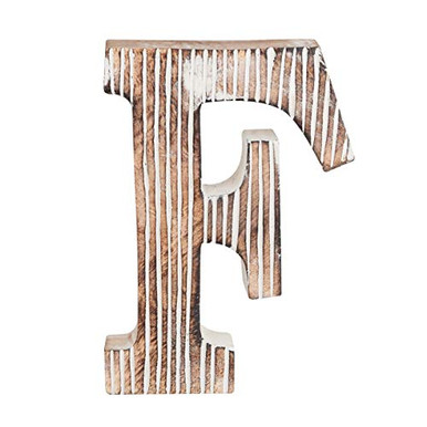 Decorative Wood Letter F Standing and Hanging Wooden Alphabets Block ...