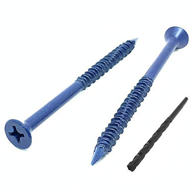 50 Pack 316x4 Flat Head Phillips Diamond Tip Concrete Screws to Anchor ...