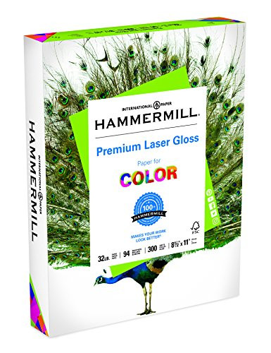 Hammermill Paper, Color Laser Gloss Poly Wrap, 32lb, 8.5 x 11, Letter ...