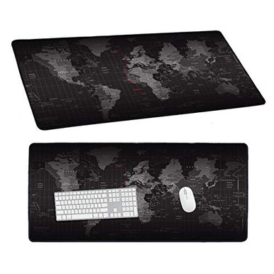 Gaming Large Mouse Pad World Map Pattern Mousepad for Laptop Keyboard ...