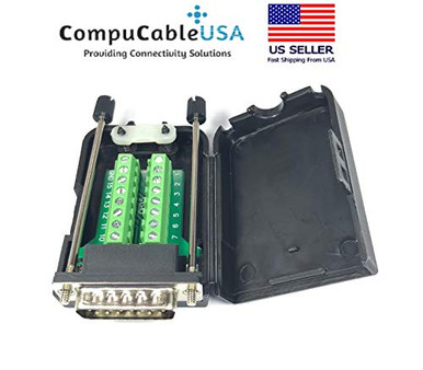 CompuCablePlusUSA_com Best DB15 Male Solderless Breakout Terminal Block ...