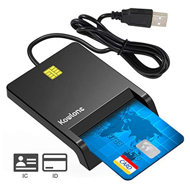 Smart Card Reader -USB DOD Military CAC Credit Common Access Chip Card ...