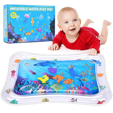 Water Play Mat BATTOP Inflatable Baby Water Mat Tummy Time Activity ...