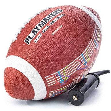 Playmakers Play Call Football - Full-size Playbook Ball with 12 Classic ...
