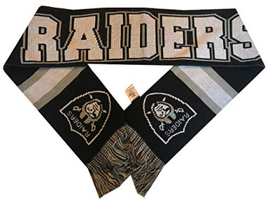 NFL Oakland Raiders Two Sided Color Block Scarf - Warehousesoverstock