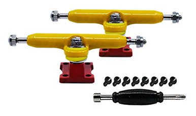 Teak Tuning Prodigy Fingerboard Trucks with Upgraded Lock Nuts Yellow ...