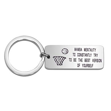 Detailed Mamba Mentality Kobe Keychain Memorial Black Mamba Key Ring ...