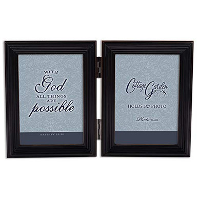 Cottage Garden All Things Possible Midnight Black 5 x 7 Wood Hinged ...
