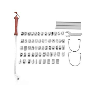 Barbecue Branding Iron Meat Brander with 55 Changeable letters Grill ...