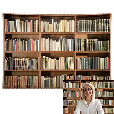 Allenjoy 7x5ft DurableSoft Fabric Bookshelf Backdrop Library Bookcase ...
