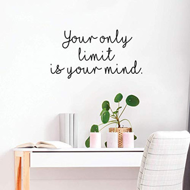Vinyl Wall Art Decal - Your Only Limit is Your Mind - 16 x 30 - Trendy ...