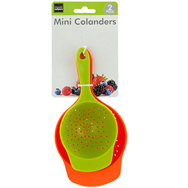 Brandobay Plastic Mini Colanders Set 2 Pack Kitchen Mesh Food Strainers ...