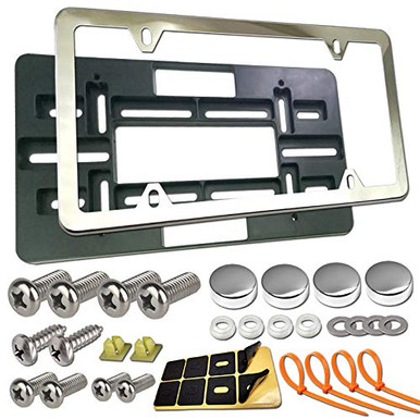 Front License Plate Mounting Kit- Universal Front Bumper License Plate ...