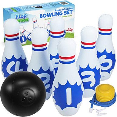 Flop Games Jumbo Inflatable Bowling Set - Fun Giant Game for Kids ...