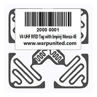 20-Pack V4 UHF RFID Tag with Pre-Written Hexadecimal Unique Serial ...