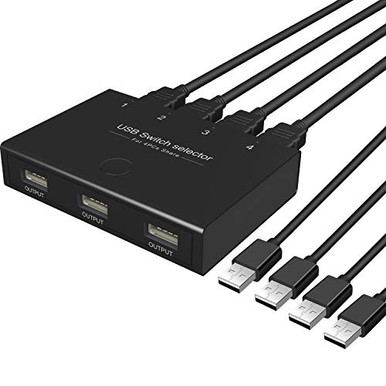 DIGITNOW USB Switch Selector 4 Port USB Peripheral Switcher Box Hub for ...