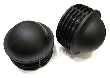 2pcs Pack 4 Inch Round Black Plastic Spherical End Cap for Hole Size ...