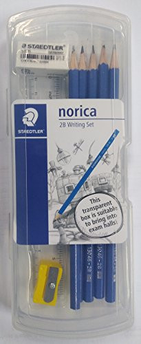 Staedtler Norica 2B Pencil, Eraser, Sharpener, Ruler Set in Plastic Box ...