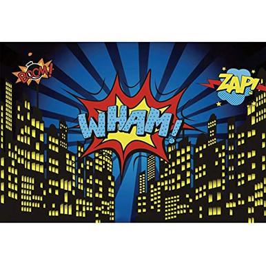 Haoyiyi 7x5ft Superhero Photography Backdrops Super City Comic Bang ...