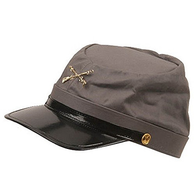 Cotton Civil War Grey Kepi Replica Hat L/XL - Warehousesoverstock