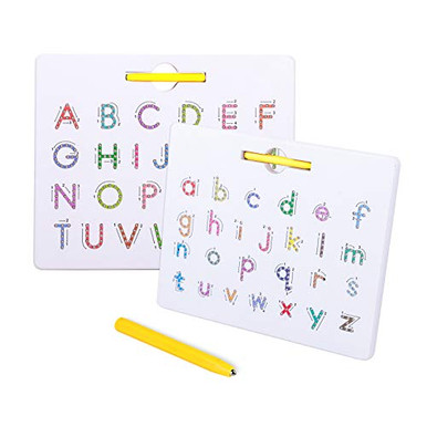 JUMAGA 2 in 1 Double-Sided Magnetic Letter Board Alphabet Magnet ...