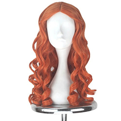 Synthetic Long Curly Center Part Women White Blonde Platinum Color ...