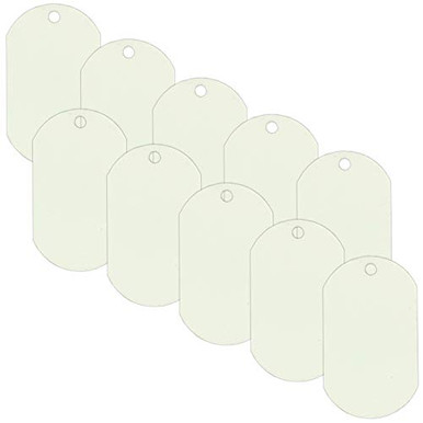 Unisub Sublimation Blank Aluminum Dog Tag - 1-Sided - Gloss White 10 ...