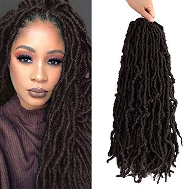 Ling Xiu 18 Inch Nu Faux Locs Crochet Hair 5 Packs Natural Crochet ...
