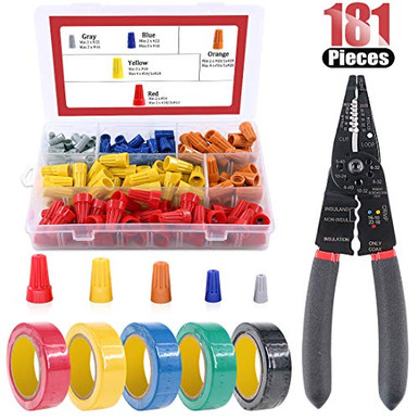 Hilitchi Electrical Wiring Bundle kit with 175Pcs Wire Nuts Wire ...