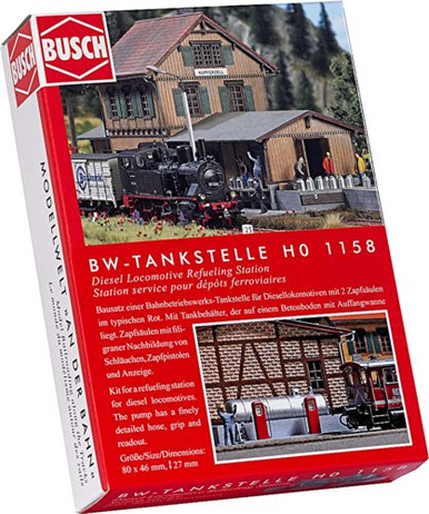 Busch 1158 Refuel Station fDsl Loco HO Structure Scale Model Structure ...