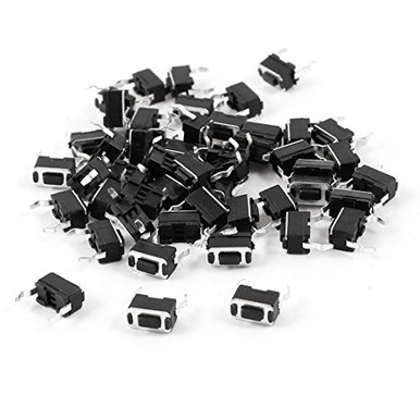 50 Pcs Momentary Rectangle Button SPST Tactile Tact Switch 6x3x4.3mm ...