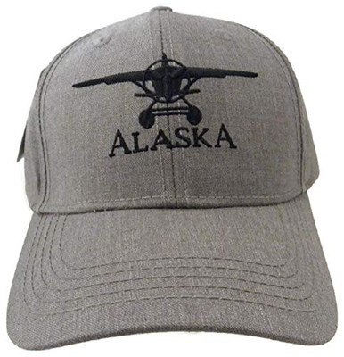 Alaska Simple Bush Float Plane Adult Ball Cap Hat OSFA Grey ...