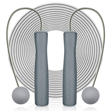 Tangle-Free Jump Rope with Ball Bearing 2 in 1 Adjustable Cordless ...