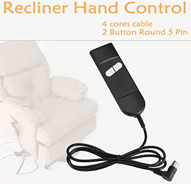 Acogedor Recliner Hand Switch Remote Control 2 Button 5 Pin Electric DC ...