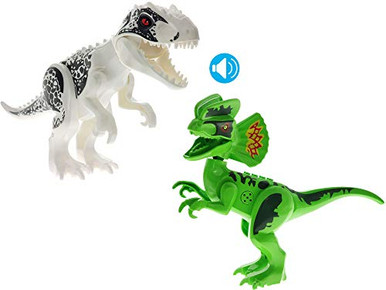 2 Large Jurassic Dinosaur Building Blocks Bricks Toys Set11_4inch T-Rex ...