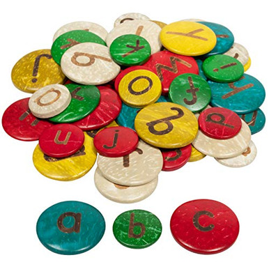 READY 2 LEARN Coconut Letters - Lowercase - Set of 52 - Natural Hand ...