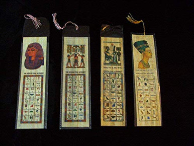 Set 20 Large Egyptian Bookmarks Book Marks Papyrus Paper 7x2 18x5 cm ...