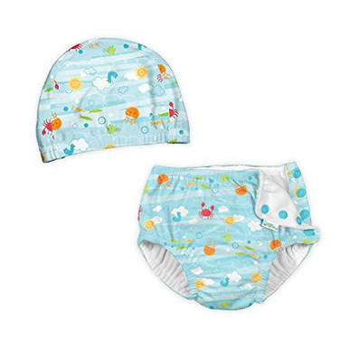 i play_ by green sprouts Baby Snap Reusable Absorbent Diaper Swim Cap ...