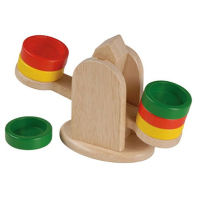 Constructive Playthings Wooden Basic Balancer with 6 Colorful Wooden ...