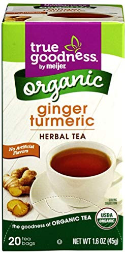 True Goodness Organic Ginger Turmeric Tea 20 Bags Per Box ...