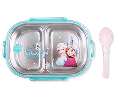 Finex Frozen Blue Bento Box Container Set with Clear Lid Spoon ...