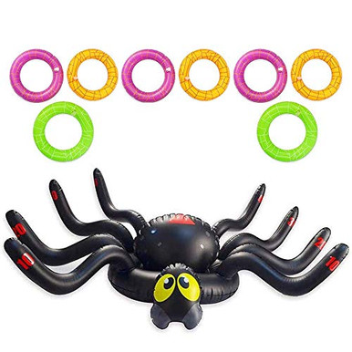 Wocst 37 Inch Inflatable Spider Ring Toss Game for Halloween Party ...