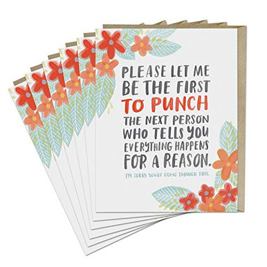 6-Pack Emily McDowell Friends Everything Happens Empathy Cards Blank ...