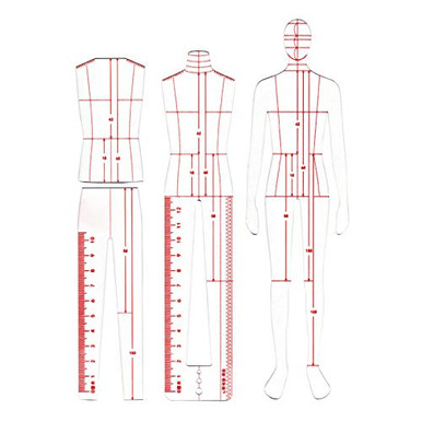 EXTCCT 4PCS French Curve Template Ruler Set Sewing Humanoid Patterns ...