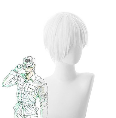 Cells at Work Manga White Blood Cell Cosplay Wig Cosplay Costume Hair ...