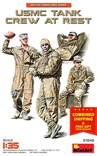 MINIART 37049 USMC Tank Crew at Rest 4 Figures 135 Scale Plastic Model ...