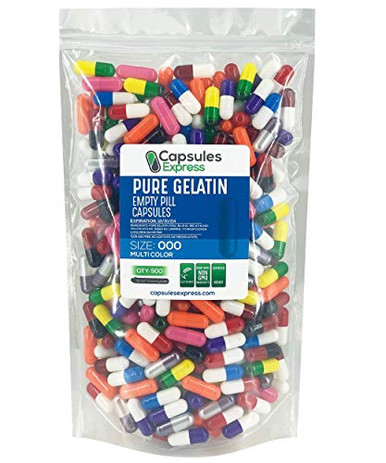 XPRS Nutra Size 000 Empty Capsules - Multi Color Colored Empty Gelatin ...