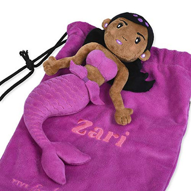 Soft Mermaid Plush-11 inch Black Mermaid Doll Zari - 0ne of The Most ...