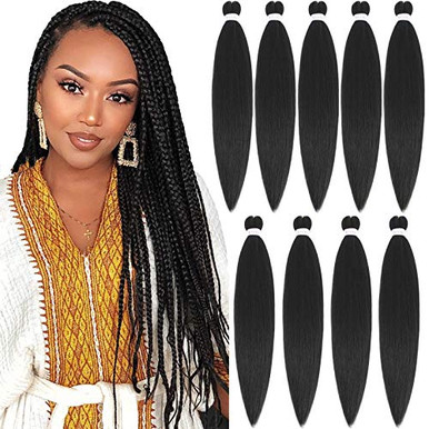 Pre Stretched Braiding Hair Long Braid 28 Inch 9 Packs Expression ...