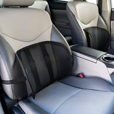 Easy Posture Lumbar Back Support Mesh Black Mesh 2PC - Warehousesoverstock